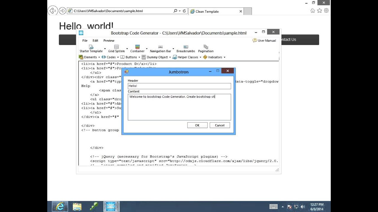 Bootstrap Code Generator - Creating Button Groups