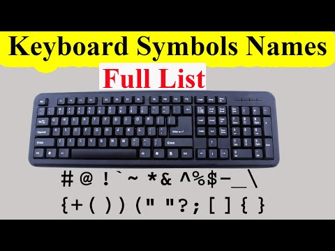 Computer keyboard all symbols name/ Names of the Keyboard Symbols (Full List)