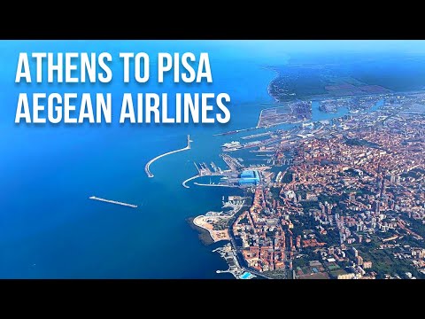 Athens, Greece To Pisa, Italy | Aegean Airlines Flight A3674 ATH To PSA Business Class Airbus A320
