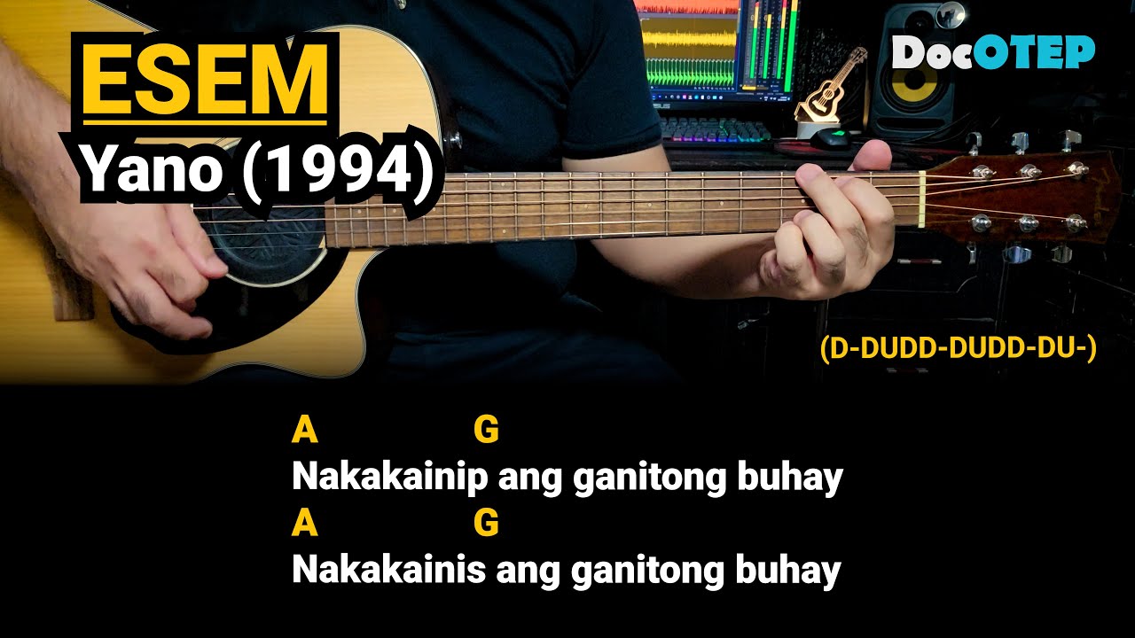 Esem - Yano (1994) Easy Guitar Chords Tutorial with Lyrics