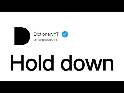 Hold down Meaning in English