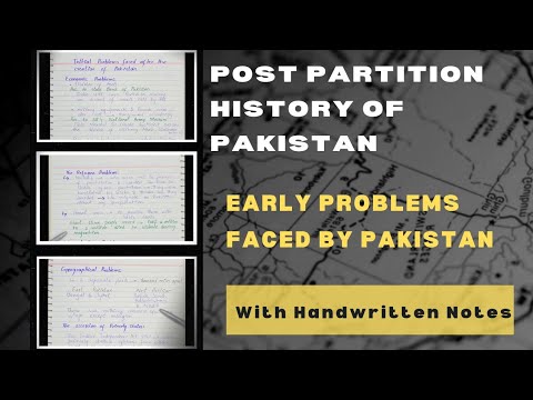 Post Partition History of Pakistan|| Initial problems faced by Pakistan.