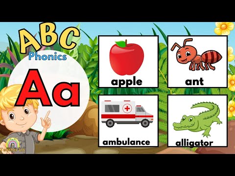 Learn the Alphabet | Words that Start with A-Z | ABC Phonics | Alphabet Flashcard