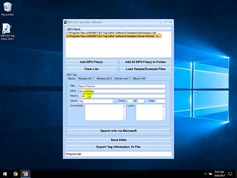 How To Use MP3 ID3 Tag Editor Software