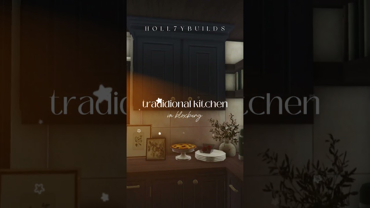 traditional kitchen in bloxburg ♡  #roblox #bloxburgbuilds #bloxburghouse