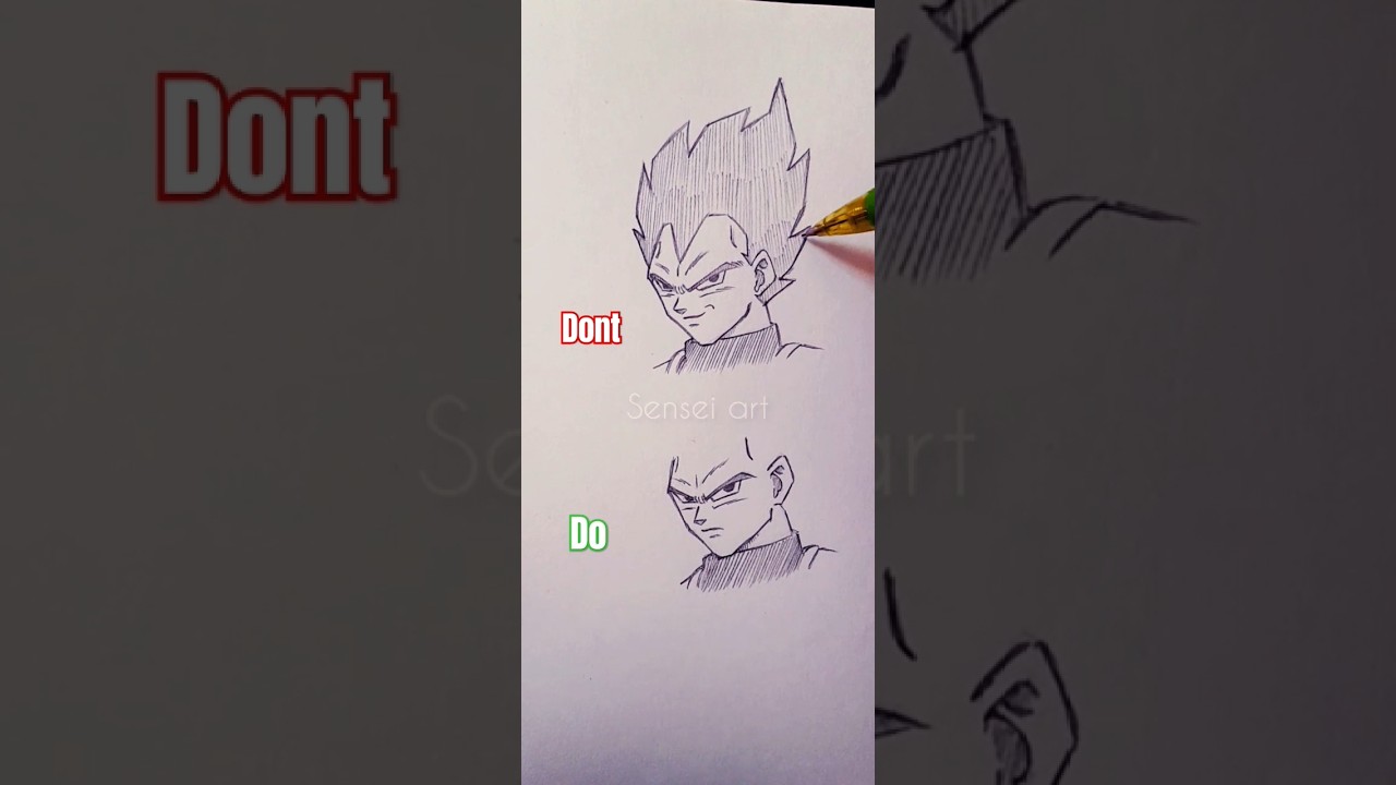 Vegeta hairs🔥 |#shorts #vegeta #goku #dbs #dbz #dragonball #gokuedit #draw #animedrawing #art #fyp