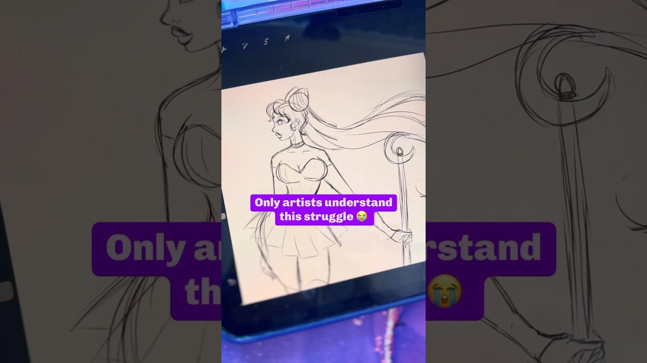 Only artists understand this struggle 🫣 #drawing #artists #fanart #sailormoon