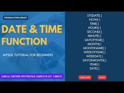 MYSQL DATE AND TIME FUNCTIONS | LEARN SQL FUNCTIONS IN JUST 3 MINUTES | MYSQL TUTORIAL WITH EXAMPLE