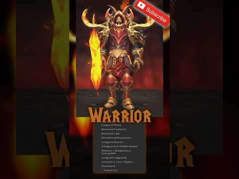 TRANSMOGS - Warrior "Blazing Knight" #worldofwarcraft #transmogs #dragonflight