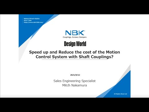 Webinar: How can we speed up and reduce the cost of the Motion Control System with Shaft Couplings?