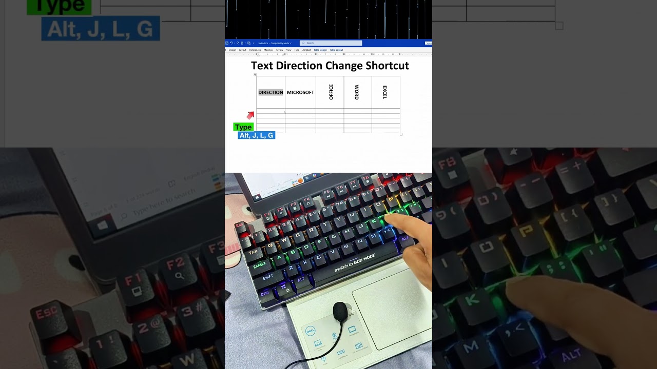 Flip Your Text Like a Pro! Master Text Direction in MS Word#MSWordTips #WordShortcuts #TextFormat