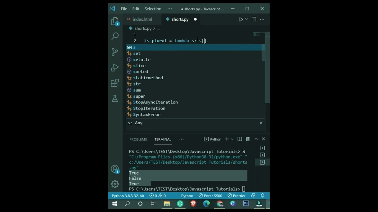 #shorts #Programming #python #coding  check plural write a python function for it