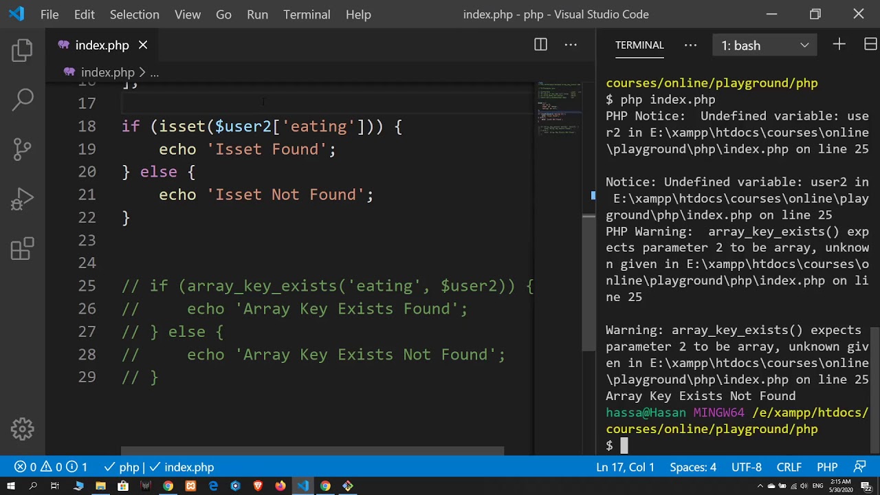 21 The difference between array key exists and isset | PHP