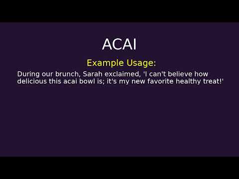 How to Pronounce Acai | English Vocabulary Lesson