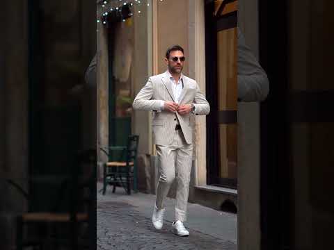 Tan Seersucker Suit | StudioSuits