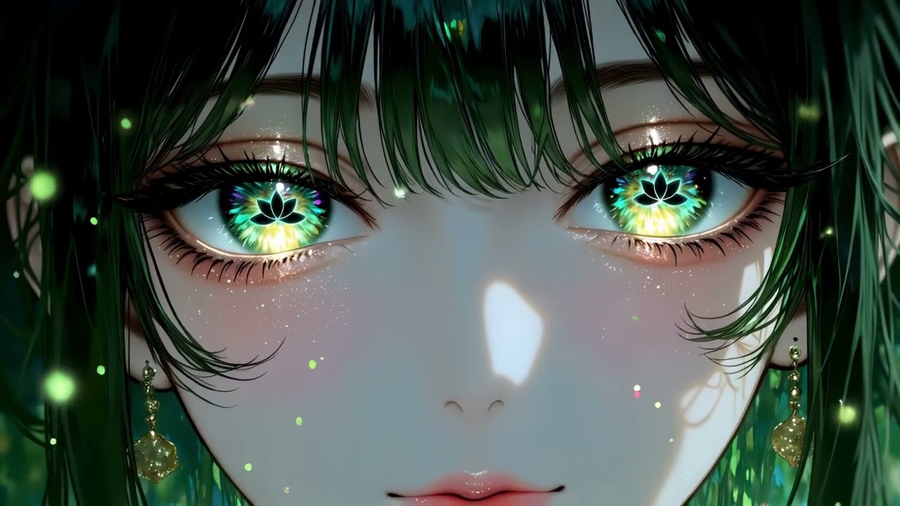 Lotus Eyes Anime Girl | 4K Desktop Live Wallpaper 🌌