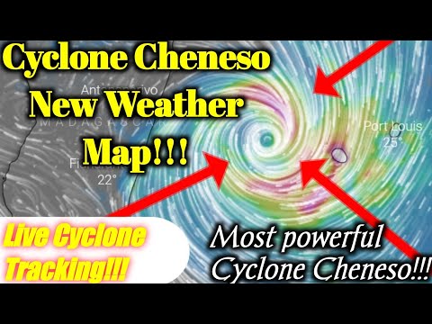 Dangerous Cyclone Cheneso Latest Update|Rain and Thunder map|Rain Alert in Mauritius and reunion!!!