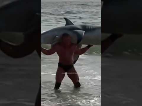 Brock Lesnar F5’s a SHARK 😱👀