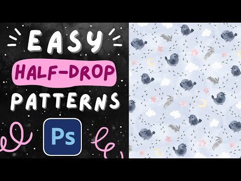 How to make a half-drop repeat | Photoshop tutorial | How to make a half-drop pattern