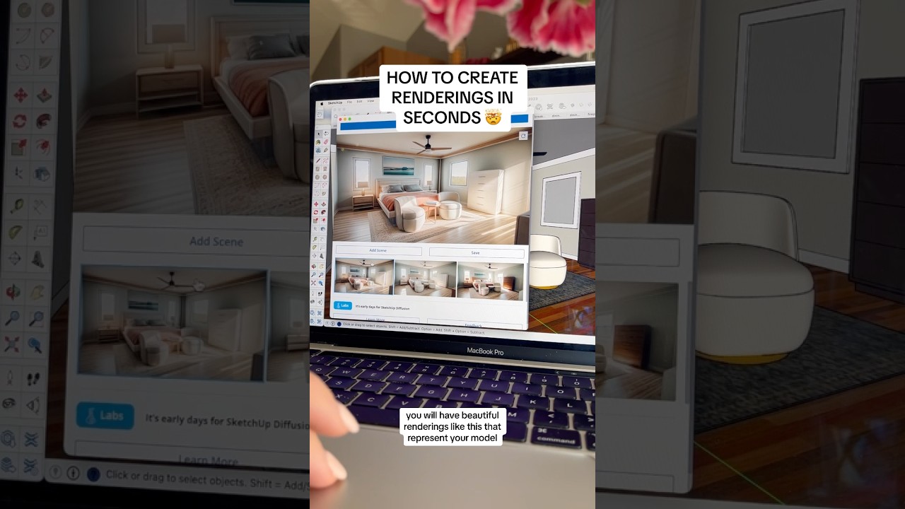 Create renders in seconds with SketchUp
