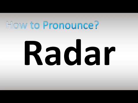 How to Pronounce Radar