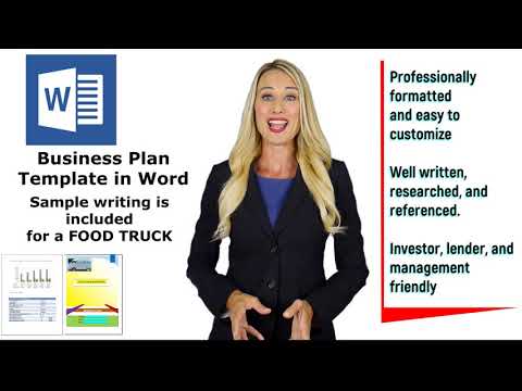 Food Truck business plan - Template Package with Example & Sample