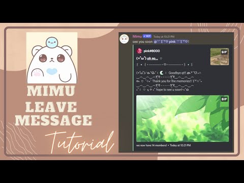 ༊*·˚ mimu leave message | discord tutorial | slash commands 2022 | aesthetic