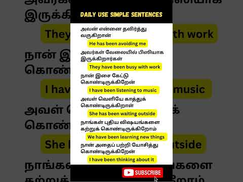 Daily use simple sentences in Tamil #spokenenglish#englishspeakingpractice#shortsfeed#shortsvideo