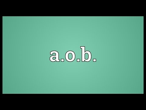 A.o.b. Meaning
