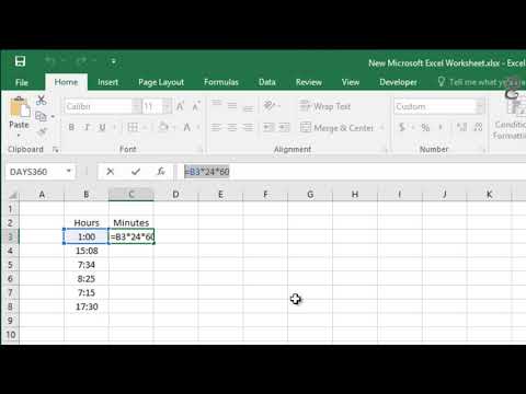 How to Convert Hours to Minutes in Excel