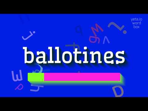 How to say "ballotines"! (High Quality Voices)