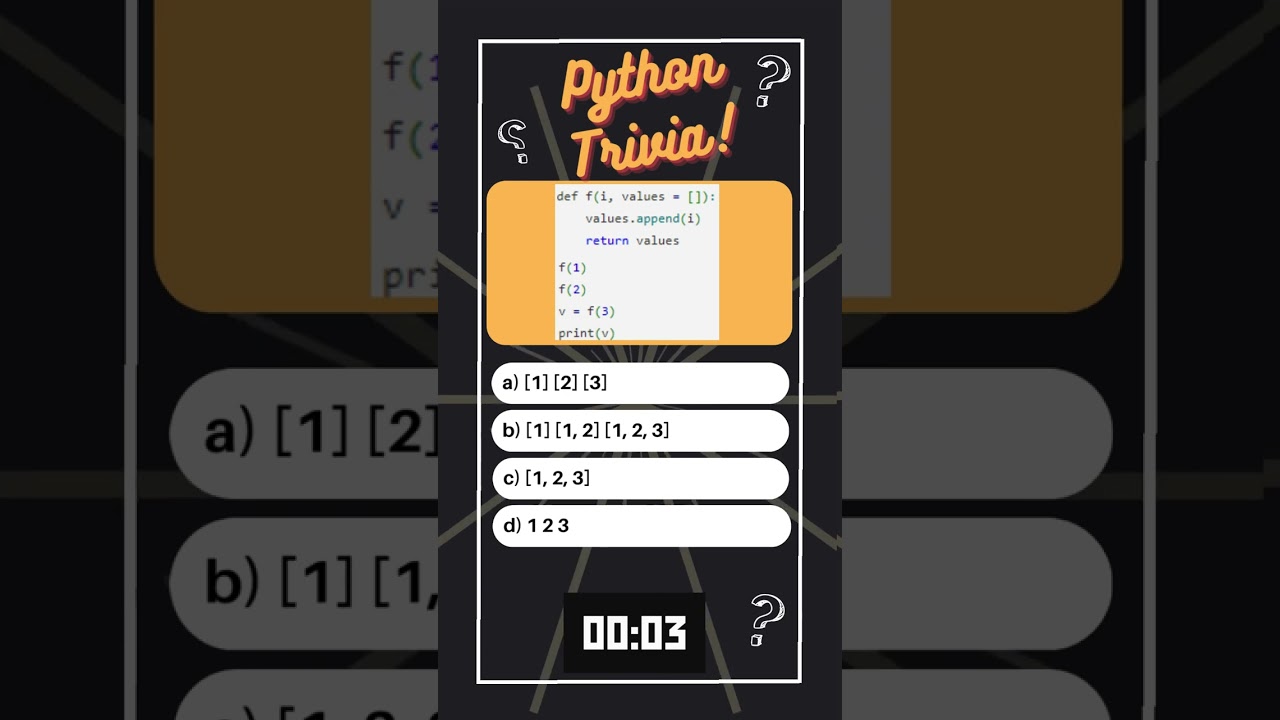 Python Trivia   List 30 #coding #python #techcommunity #shorts #trending #viral #datascience