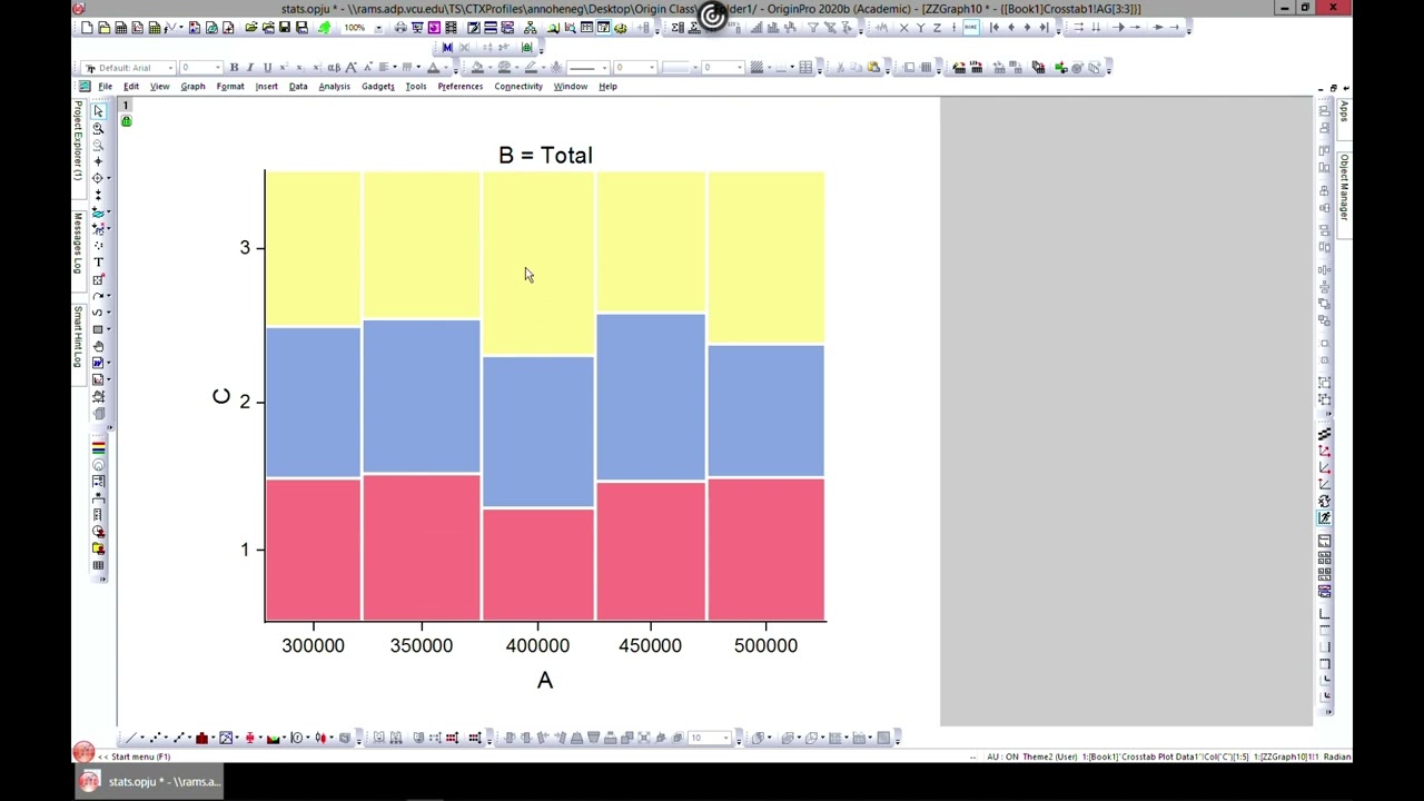 Cross tabulation and Chi Square Analysis in OriginPro