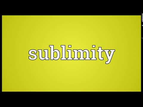 Sublimity Meaning | Wordogram