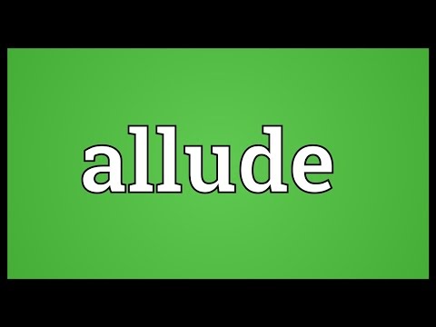 Allude Meaning
