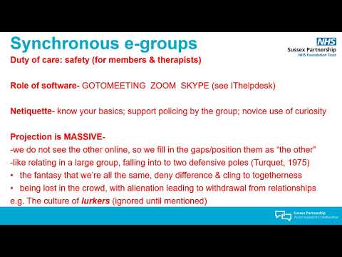 Sussex CAMHS "Introduction to group therapy" webinar