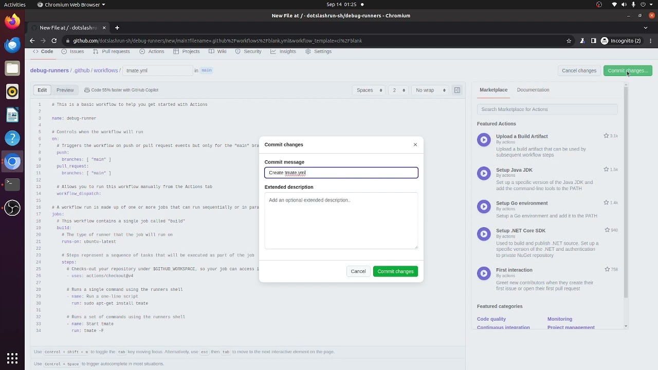 Debugging GitHub Actions - GitHub Hosted Runners with tmate