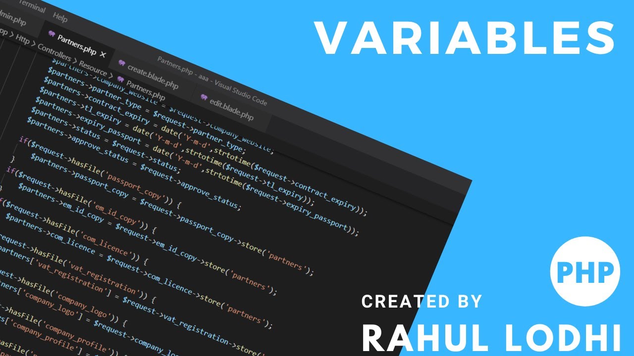 PHP Tutorial #7 - Variables in php