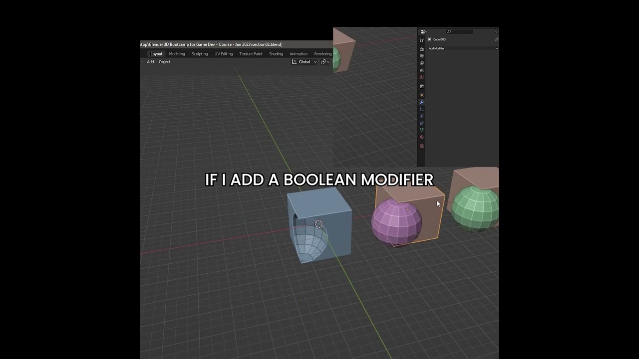 Blender Quick Start Tutorial - Part 25 - Modifiers (Part 3/4)