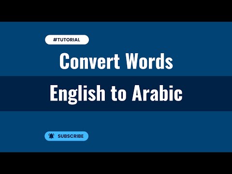 How to convert words English to Arabic