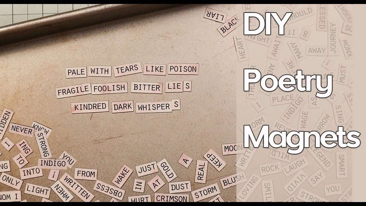 DIY Poetry Magnets | TUTORIAL | Craft with Me
