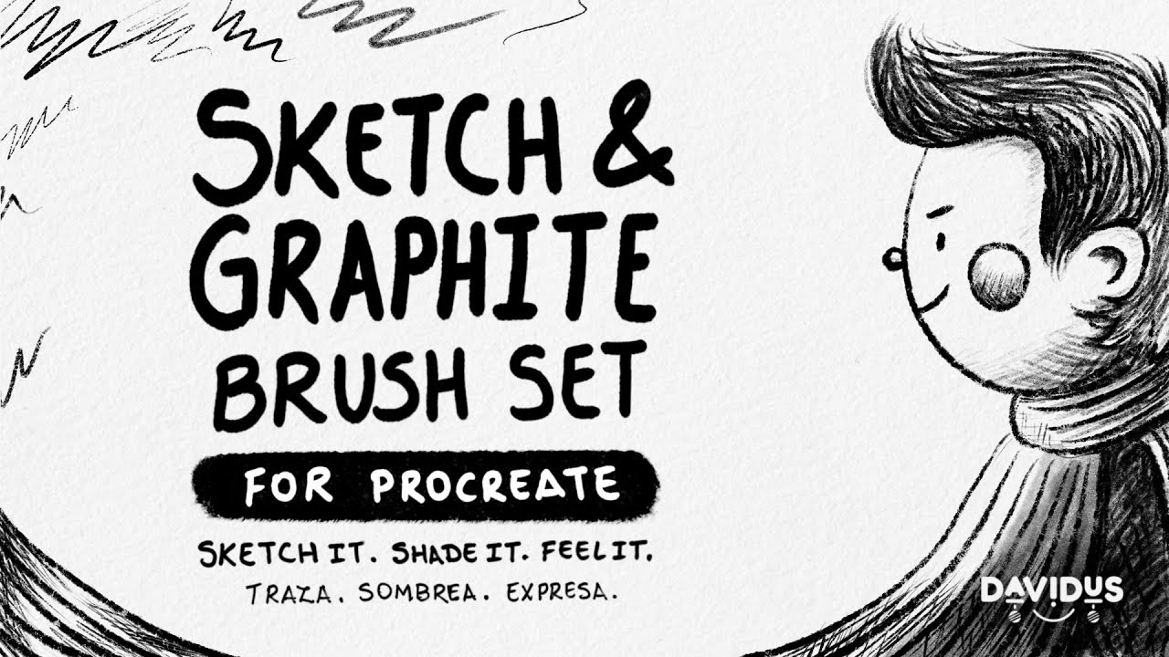 Sketch & Graphite Brush Set for Procreate – Pencil & Shading Brushes