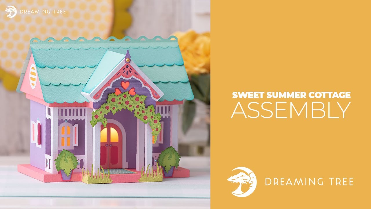SVG File - Sweet Summer Cottage - Assembly Tutorial (For Cricut, Silhouette, and ScanNCut)