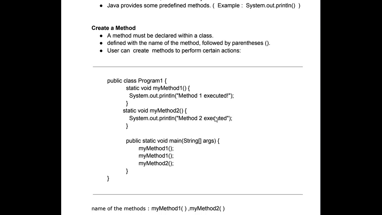 OOP Java Practical 16 - Methods Part 1