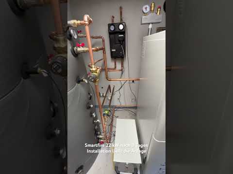 Pelletheizung Smartfire 22 kW nach 3 Tagen Installation läuft die Anlage