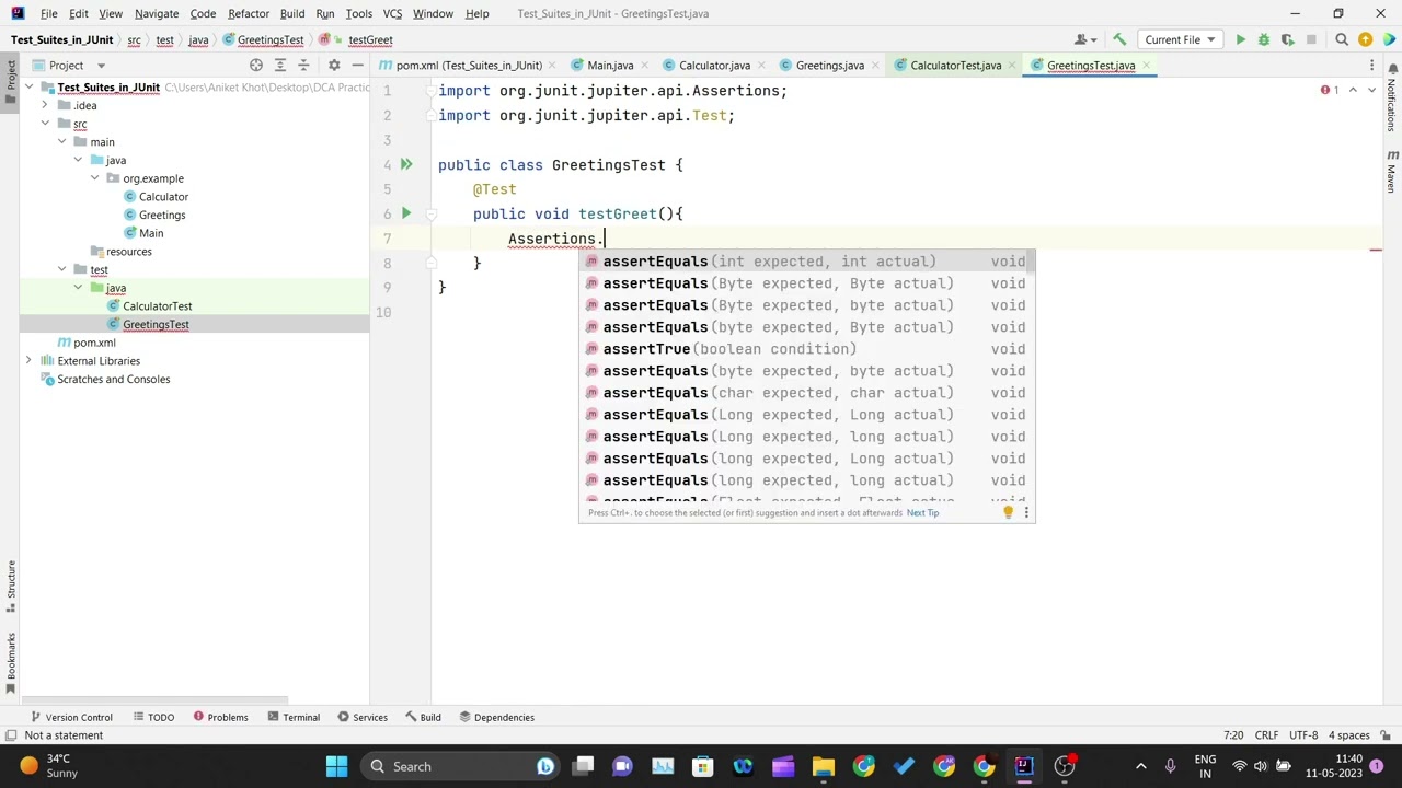 Test Suites in JUnit