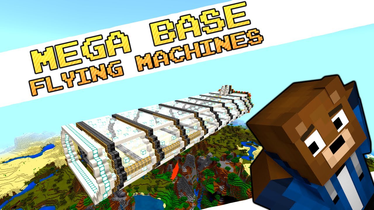 how to make : MEGA BASE FLYING MACHINE in Minecraft