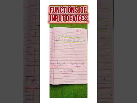 ✍️Functions Of Input Devices || Input Devices || Computer Knowledge || #inputdevices #notes #shorts