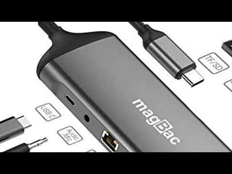 Dual Monitor Laptop Docking USB C Adapter with Dual HDMI Gigabit Ethernet Ports USB VGA In Windows
