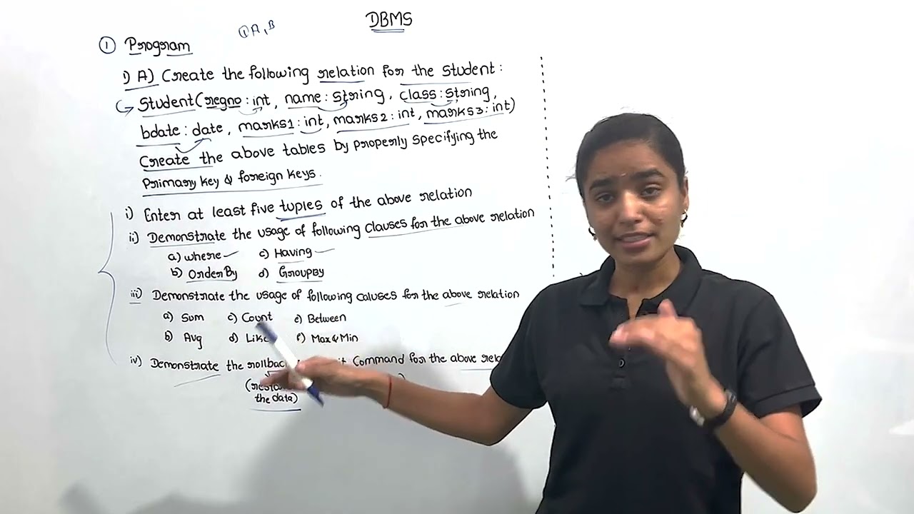 DBMS 1ST LAB PROGRAM (A)| CREATE TABLE STUDENT| BCA 3RD SEM| DATABASE MANAGEMENT LAB PRACTICAL
